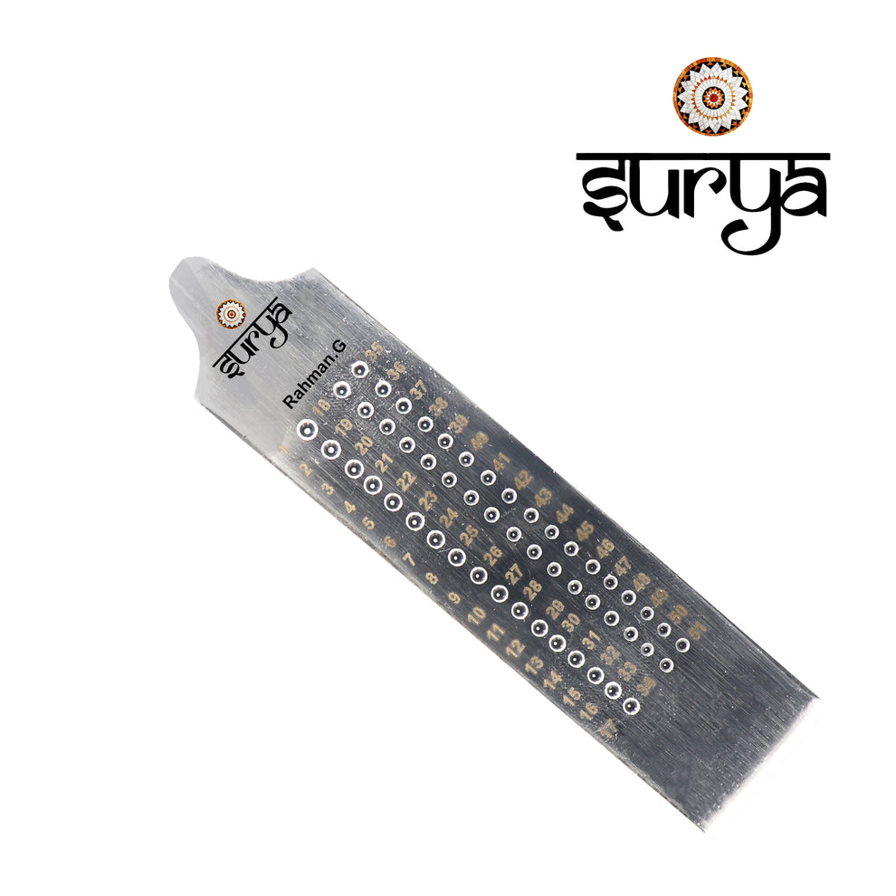 Surya Numbered Wire Drawplate 18–32G – HSS Jantri Tool – JewelleryTools.in